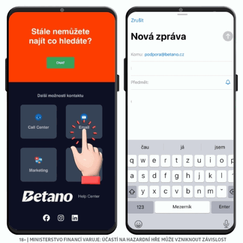 Betano kontakt 2025 - Kontakt na zákaznickou podporu